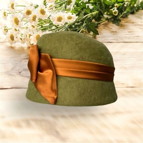 Union Made | Accessories | Vintage Merrimac Sage Green Wool Hat Mid ...